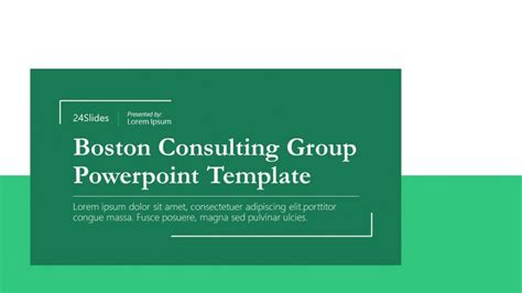 Boston Consulting Group PowerPoint Presentation Free PowerPoint Template