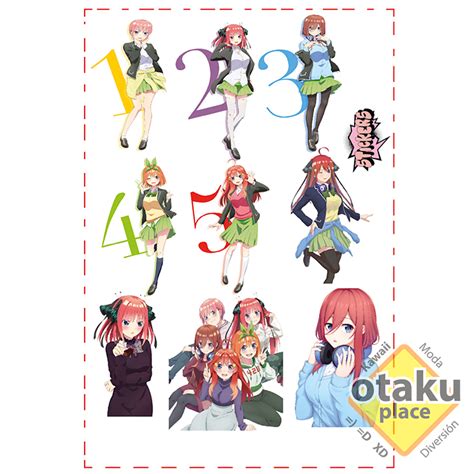 Sticker Quintillizas Anime Otaku Place Anime Coleccionables