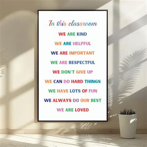 Classroom Rules Poster Sign Montessori Classroom Rules Classroom Expectations School Rules