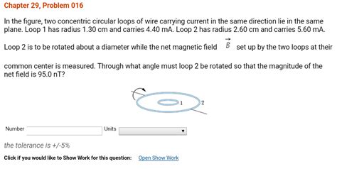 solved in the figure two concentric circular loops of wire