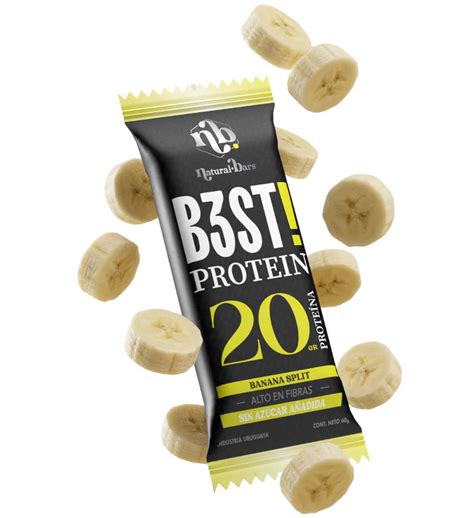 Best Protein Barra 20 Grs De Proteína Caja X10 Sabor Banana Split