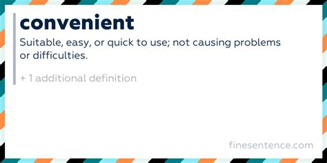 Convenient Definition Meaning And Examples In English