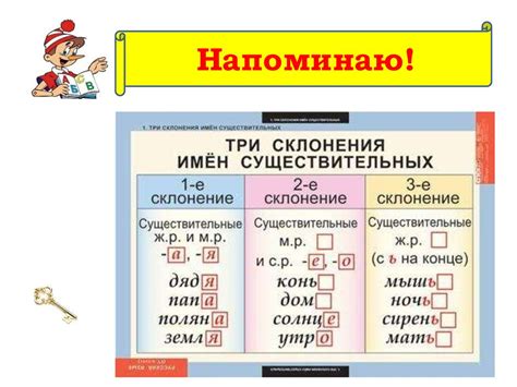 Склонение имен существительных 4 класс таблица памятка 56 фото