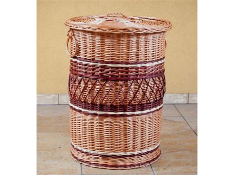 Кошик для бiлизни купити плетений з лози Круглий Львів Київ меблі з