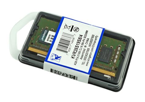 Оперативная память Ddr4 4gb для ноутбука Sodimm 2666mhz Kvr26s19s8 4 Pc4 21300 ДДР4 4 Гб
