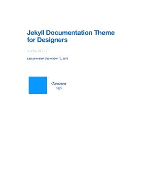 Fillable Online Jekyll Documentation Theme Fax Email Print PdfFiller