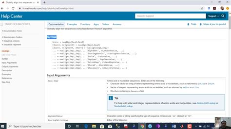 5 Bioinformatique Fonction Prédéfinie Nwalign Youtube