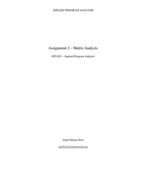 Assignment 2 Of The Course Applied Program Analysis Assignment 2