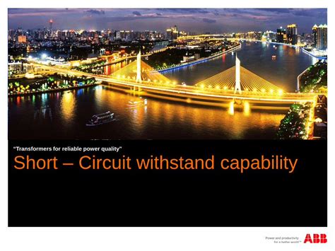 Pdf Short Circuit Withstand Capability Circuit Withstand Capability History Why Sc Tests