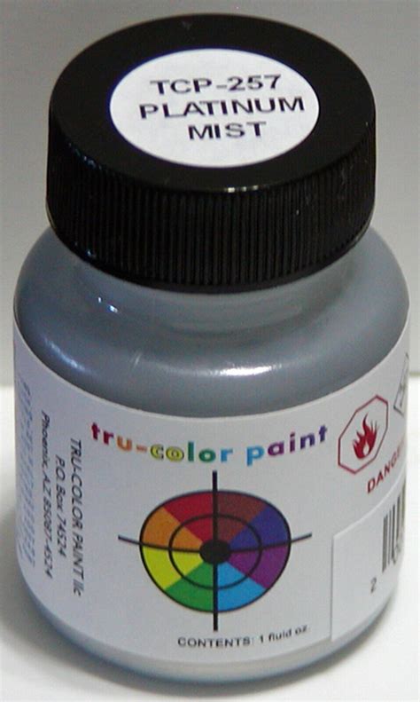 Tru Color Paint TCP 257 Platinum Mist 1oz Bottle PNP Trains