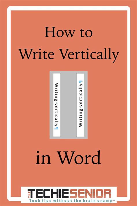 How To Write Vertically In Word