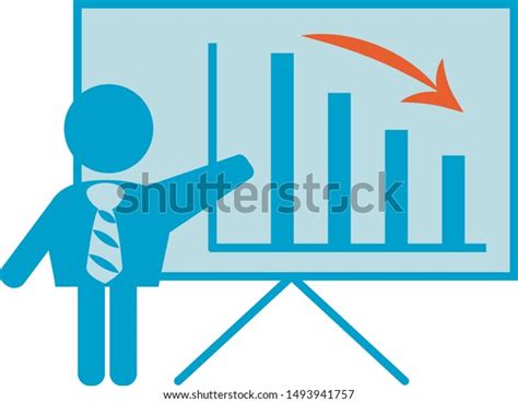 Man Chart Diagram Down Arrow People Stock Vector Royalty Free Shutterstock