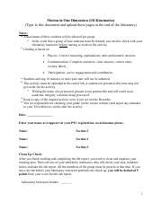 Understanding D Kinematics Motion Experiments Guide Course Hero