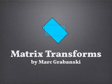 Csssvg Matrix Transforms