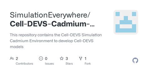 Github Simulationeverywherecell Devs Cadmium Simulation Environment This Repository Contains