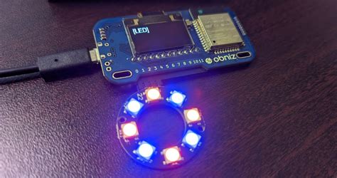 共立エレショップのピンヘッダ実装済 Neopixel Ws2812b フルカラー Led モジュール 8 素子タイプが Obniz でうまく