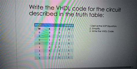 Answered Write The Vhdl Code For The Circuit… Bartleby
