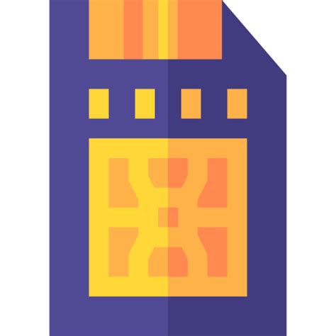 Nano Sim Basic Straight Flat Icon