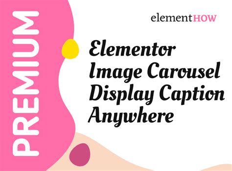 Elementor Image Carousel Display The Caption Anywhere Element How