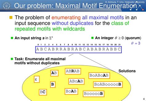 Ppt A Polynomial Space And Polynomial Delay Algorithm For Enumeration Of Maximal Motifs In A