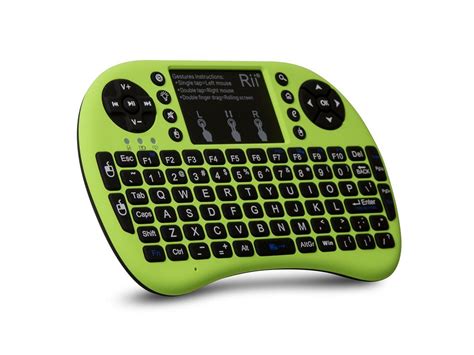 Rii I Mini Bluetooth Keyboard With Touchpad Qwerty Keyboard Backlit Portable Wireless