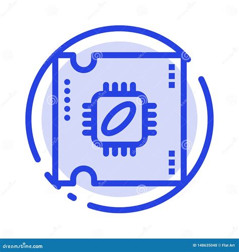 Cpu Chip On Blue Background Microprocessor With Bright Connections Abstract Light
