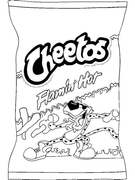 Cheetos Flaming Hot Tamplete Cool Coloring Pages Coloring Pages Hello Kitty Colouring Pages