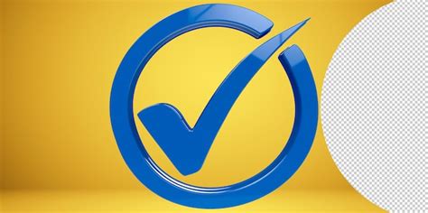투명 배경에 파란색 확인 표시 아이콘 Png 프리미엄 Psd 파일