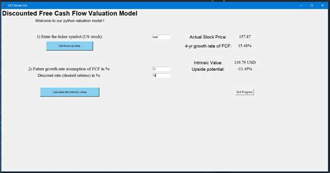 github nycoschlr dcf model python python our gui helps the user to