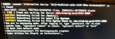 cannot boot manjaro timed out waiting for device dev disk by uuid