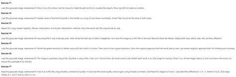 solved exercise 1 load the grayscale image cameraman tif