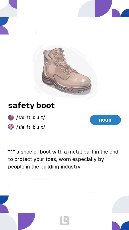 Definition And Meaning Of Safety Boot Picture Dictionary