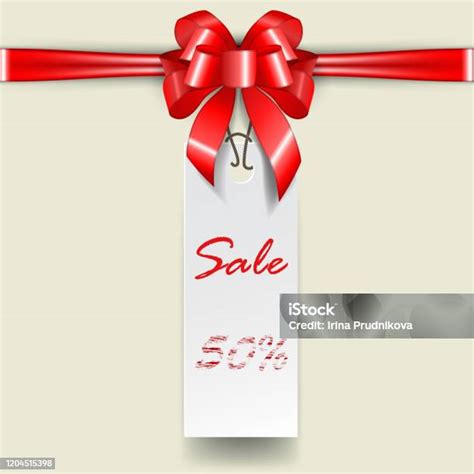 빨간색 활과 리본을 묶어 직사각형 가격 태그 템플릿입니다 특별 제공을위한 배너 판매 할인 요소 쇼핑 할인 프로모션 1위에 대한 스톡 벡터 아트 및 기타 이미지 Istock