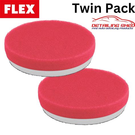 Flex Polishing Pad Red Hard 2 Pack Detailing Shed