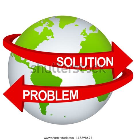 Red Solution Problem Arrow Around Green Stock Illustration Shutterstock