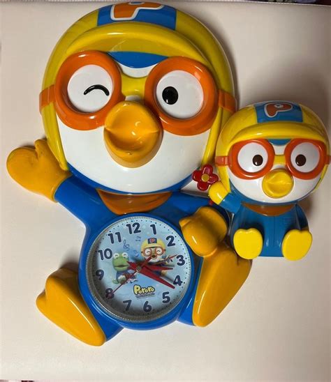 뽀로로대형 무소음벽시계48센치 뽀로로저금통 2종일괄 헬로마켓