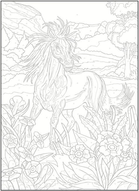 Creative Haven Horses Color by Number Coloring Book | Horse coloring ...