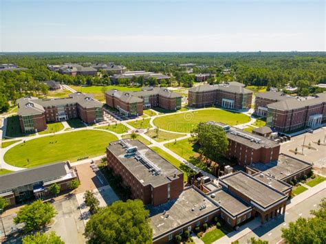 Aerial Drone Photo University Of North Carolina At Wilmington Stock