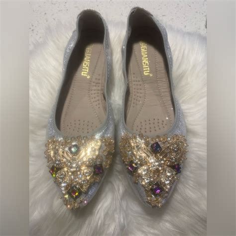 Guansitu Shoes Guansitu Women Ballet Flats Rhinestone Poshmark