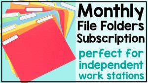 File Folder Activities Archives Adapting For Autism Work Tasks For Your Special Education