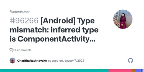 Android Type Mismatch Inferred Type Is Componentactivity But