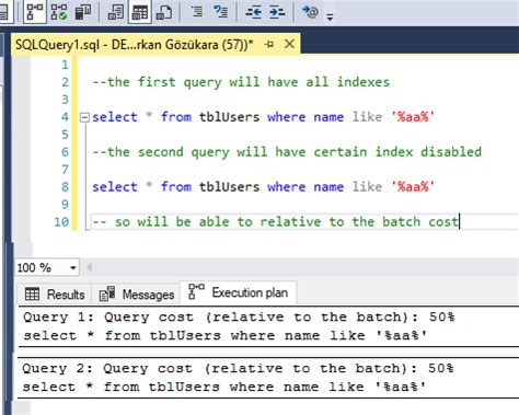 Sql How To Exclude Certain Index In A Given Query To See That Index S Impact Stack Overflow