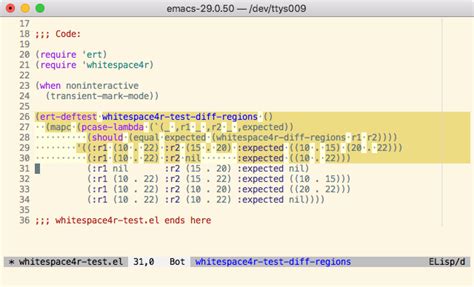 Whitespace Show White Spaces Only When Region Is Selected Emacs