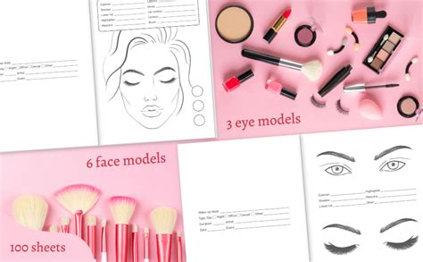 Makeup Practice Charts 100 Blank Make Up Face Chart Worksheets With