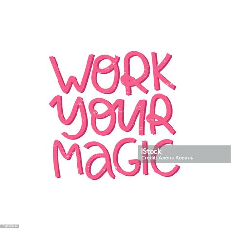 당신의 마법 긍정적 인 문구 벡터를 작동합니다 창조적 인 낙관적 타이포그래피 트렌디 한 동기 부여 문자 T 셔츠에 대한 스톡 벡터 아트 및 기타 이미지 Istock