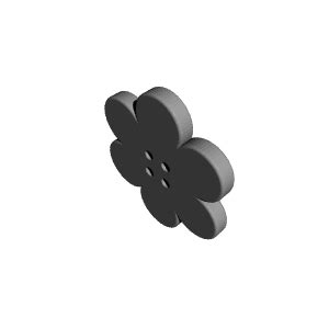 3d Printable Button Flower By Did Exe