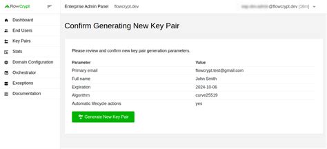 Generate Key Pair Flowcrypt Docs