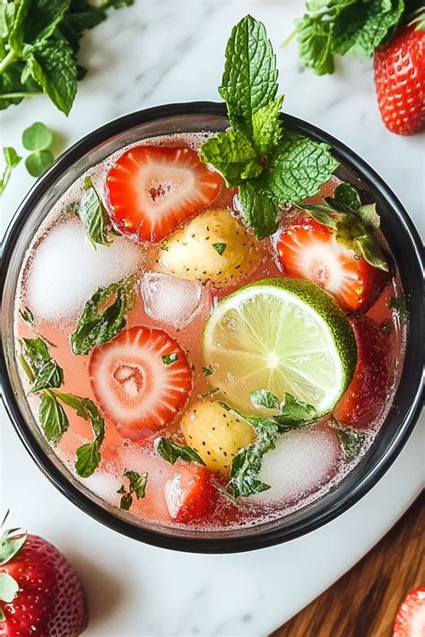 Springtime Strawberry Sipper Mocktail James Cooking