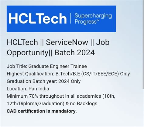 Saurav Bagal On Linkedin Hcltech Hcl Hiring Fresher Batch2024