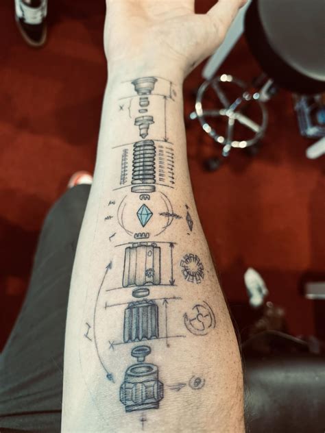 Darth Maul Lightsaber Tattoo